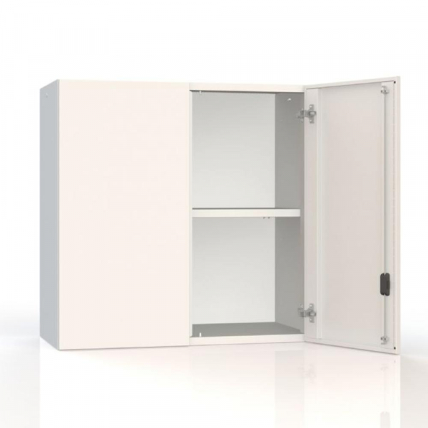 Armoire de bureau monobloc sans socle, acier peint époxy, 1 ou 2 portes ...