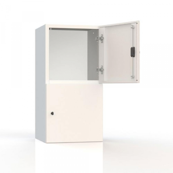 Armoire de bureau monobloc sans socle, acier peint époxy, 1 ou 2 portes ...